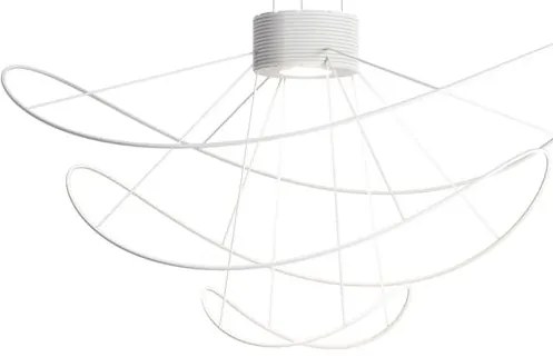 Axolight Hoops 3, bílé závěsné svítidlo, 2x17,5W LED 3000K stmívatelné, prům. 100cm, výška 54cm