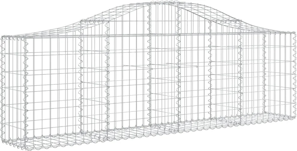 Klenutý gabionový koš 200 x 30 x 60/80 cm pozinkované železo 153383