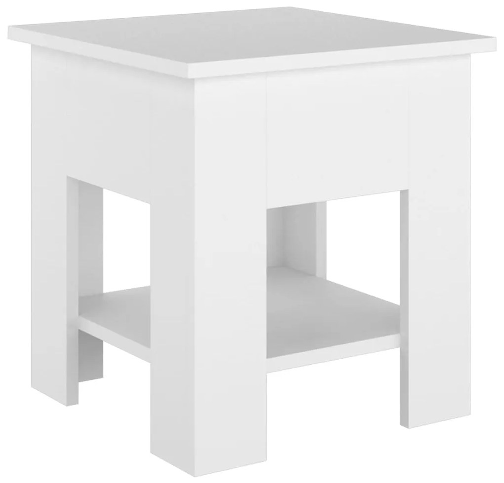 Konferenční stolek bílý 40 x 40 x 42 cm kompozitní dřevo - Default Title