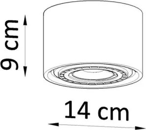 Stropní bodové svítidlo SOLLUX Basic 1 GU10 1x40W bez zdroje SL.0881 beton