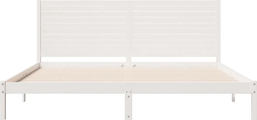 Prodloužený rám postele bez matrace bílý 200 x 210 cm masiv 3309306