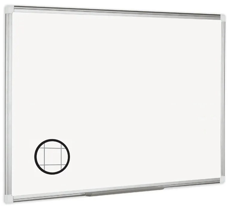 Bi-Office Bílá popisovací tabule s potiskem, čtverce/rastr, nemagnetická, 1800 x 1200 mm