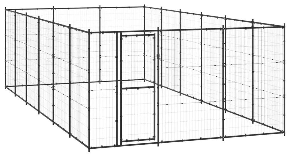 vidaXL Venkovní psí kotec ocel 21,78 m²