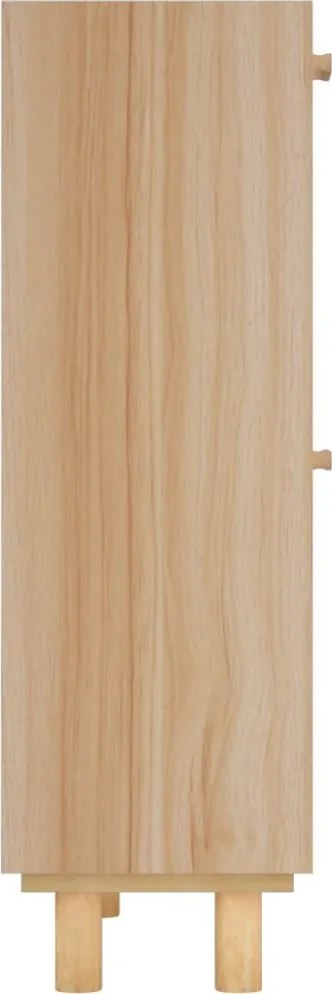vidaXL Botník 52 x 25 x 80 cm kompozitní dřevo a přírodní ratan [345647] Barva: Bílá