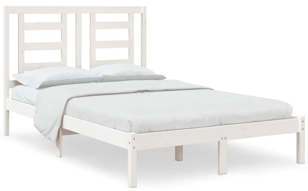 Rám postele bílý masivní borovice 120 x 200 cm,  3104344