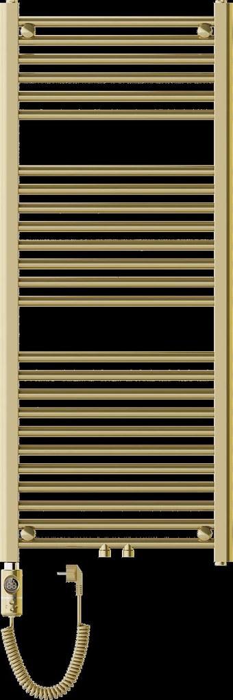 Mexen Mars, elektrické topné těleso 1200 x 500 mm, 600 W, zlatá lesklá, W110-1200-500-2600-50