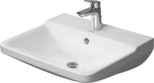 Duravit P3 Comforts - Umyvadlo s přepadem, 550 mm x 455 mm, bílé - tříotvorové umyvadlo, 2331550030