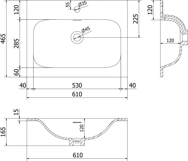 Mexen Orio, koupelnová skříňka 60 cm s umyvadlem Vela, 1 zásuvka, bílá matná, 91A10-06023-1-BF01-W23M01