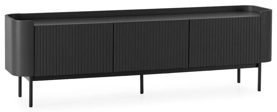 Černý TV stolek 180x55x40 cm Willa – MOME