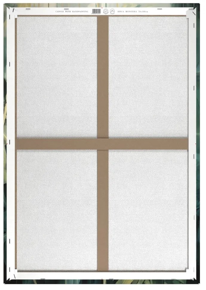 Obraz s ručně malovanými prvky 70x100 cm Monstera – Styler