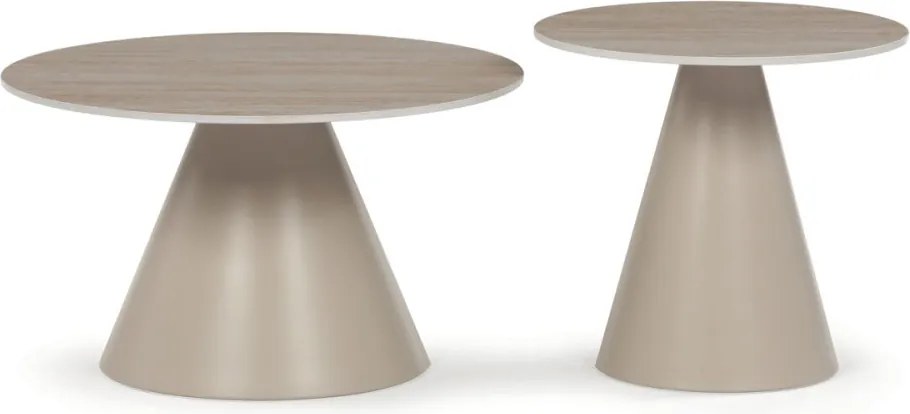 Konferenční stolek 70x70x41cm CT-F4118 TRV, keramika, travertin