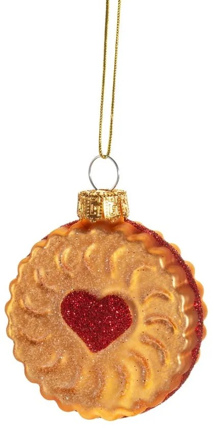 Skleněná ručně vyrobená vánoční ozdoba ø 4 cm Jam Biscuit – Sass &amp; Belle