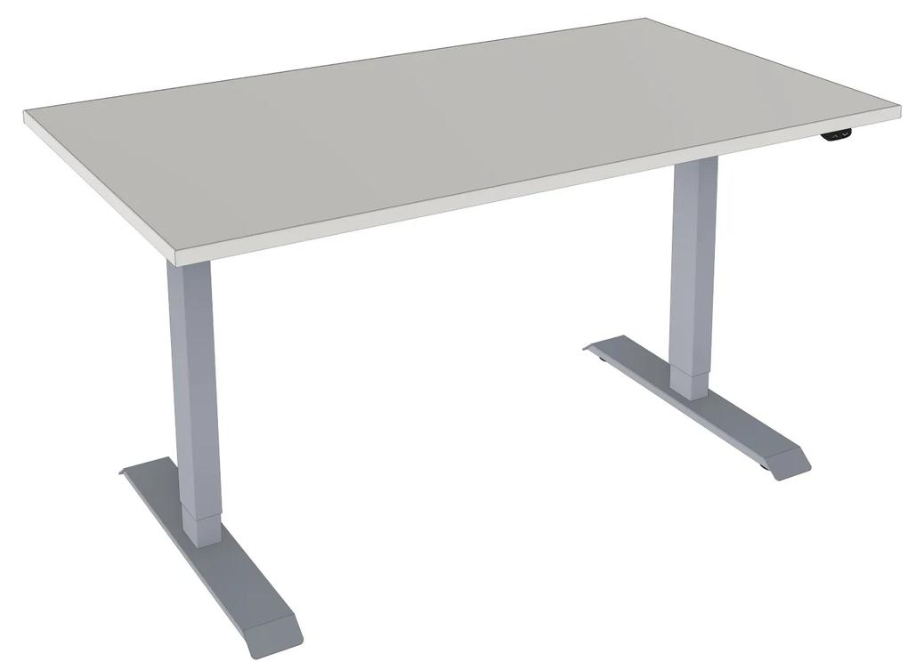 NOBL Dynamic Elektr. nastavitelný polohovací stůl 140x80 Dynamic Dekor stolové desky: bílá, Barva podnože: šedá