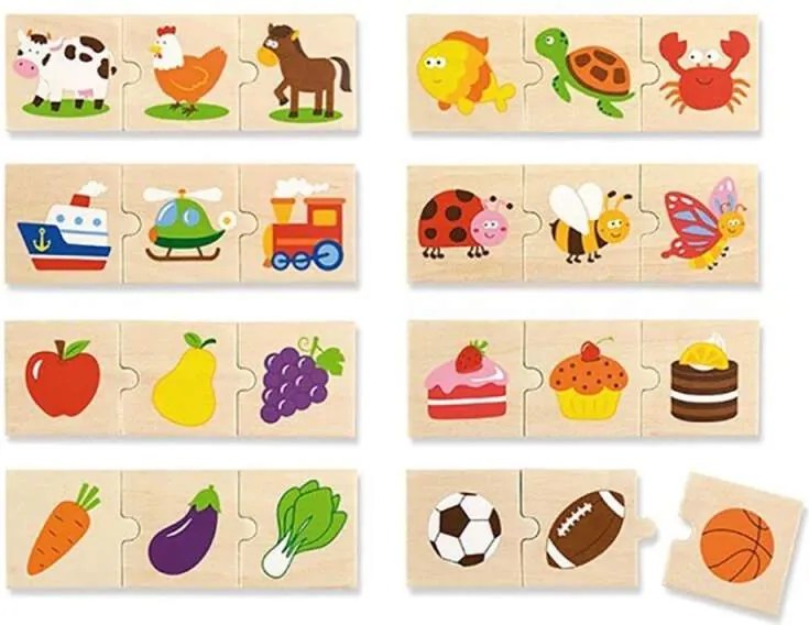 Dřevěné logické puzzle Viga 24ks