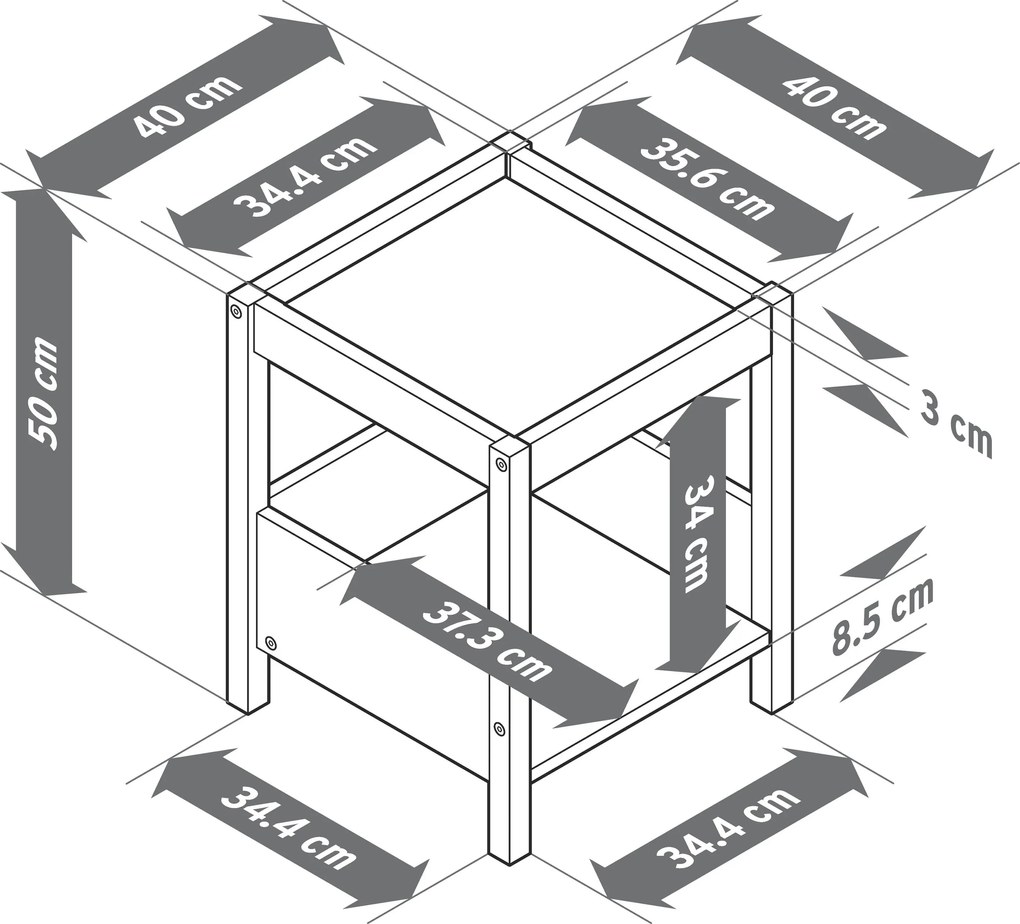 Tchibo - Odkládací stolek - barva: béžová