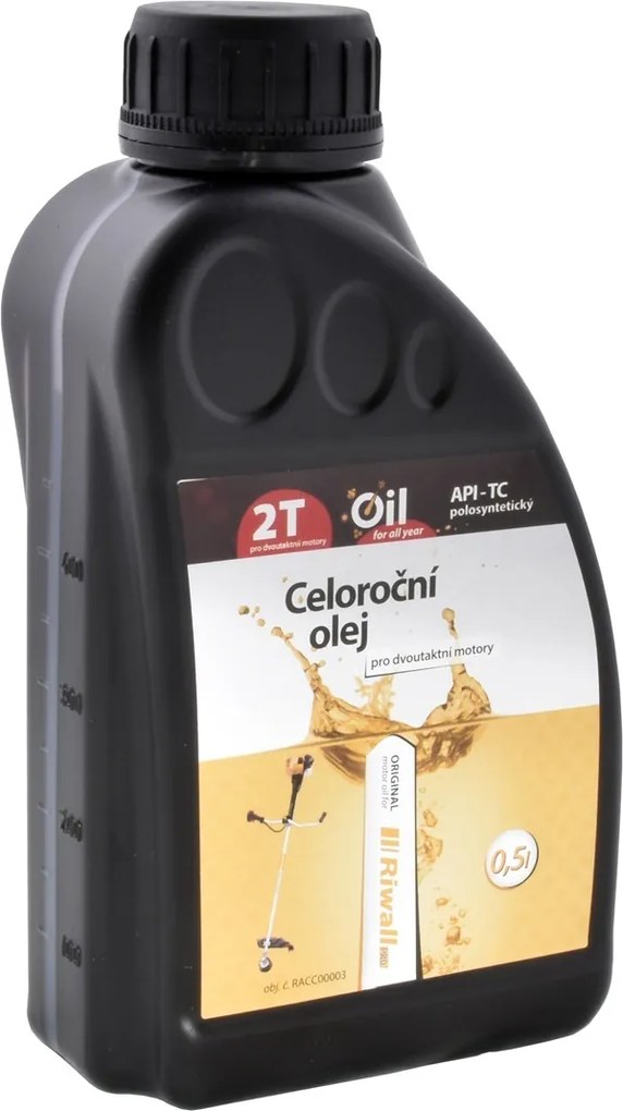 Riwall 2T - celoroční olej pro 2-taktní motory, 0.5l