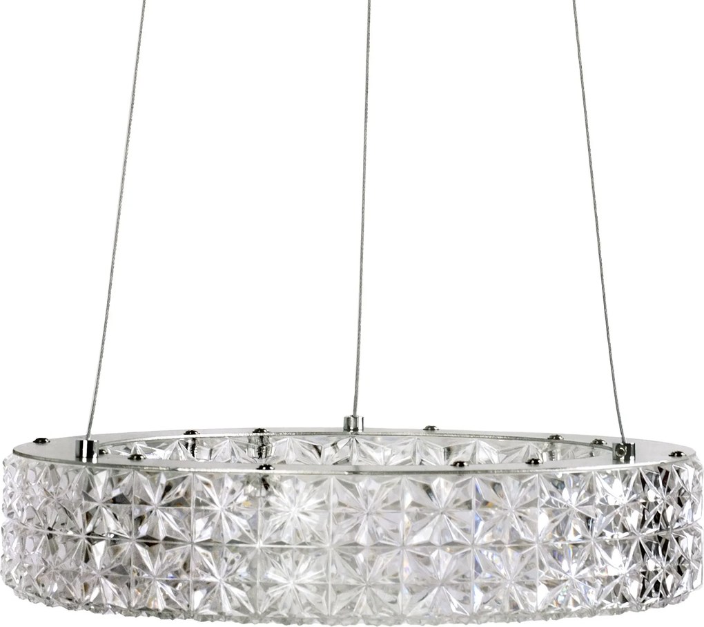 Toolight Toolight, LED závěsné osvětlení 28cm, 12W, 4000K, MS003-CP, chromová, OSW-09613