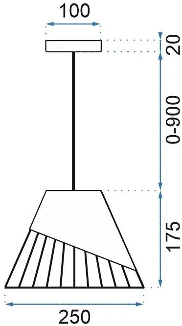 Toolight - závěsná stropní zrcadlová lampa E27 60W APP228-1CP, černá-bílá, OSW-00888