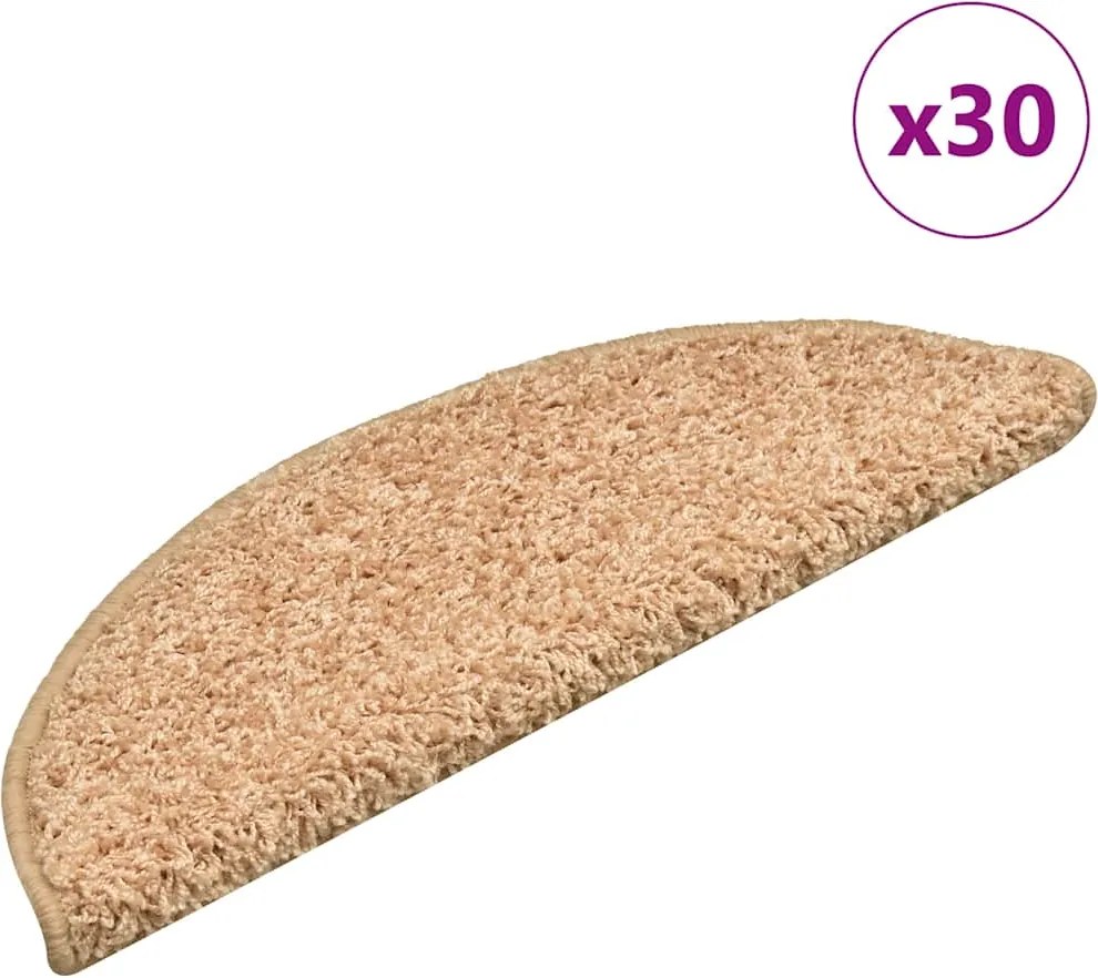 Schodové rohože 30 ks 56 x 17 x 3 cm zlaté půlkulaté 3365808