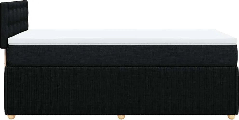 Box spring postel s matrací černá 80 x 200 cm textil 3289599