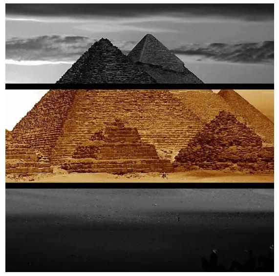 Dvoubarevný obraz pyramid (40x40 cm), 40 dalších rozměrů