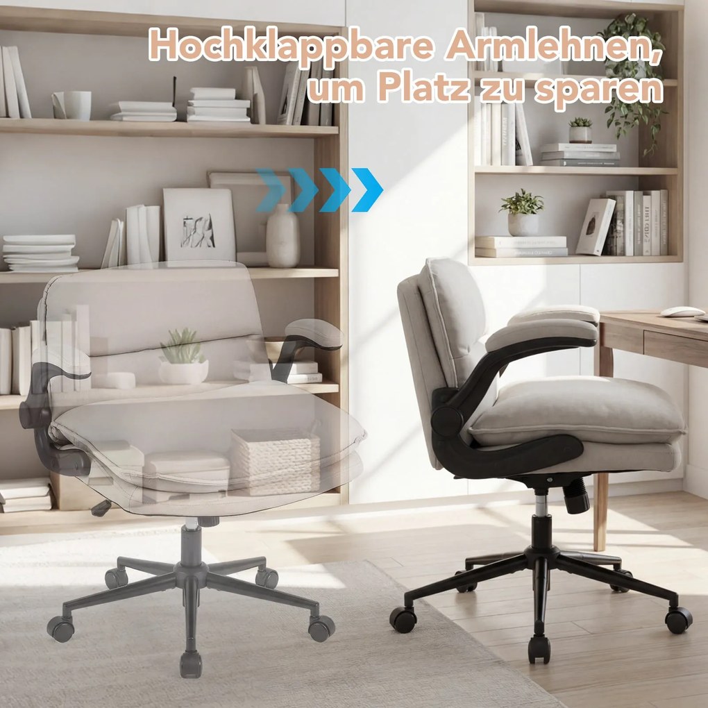 Costway Ergonomická kancelářská židle, výškově nastavitelná psací židle, otočná