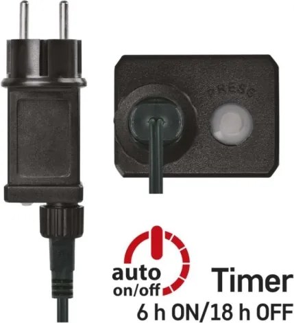 Vánoční osvětlení EMOS D4AN06 180LED řetěz 18m teplá/studená bílá s časovačem