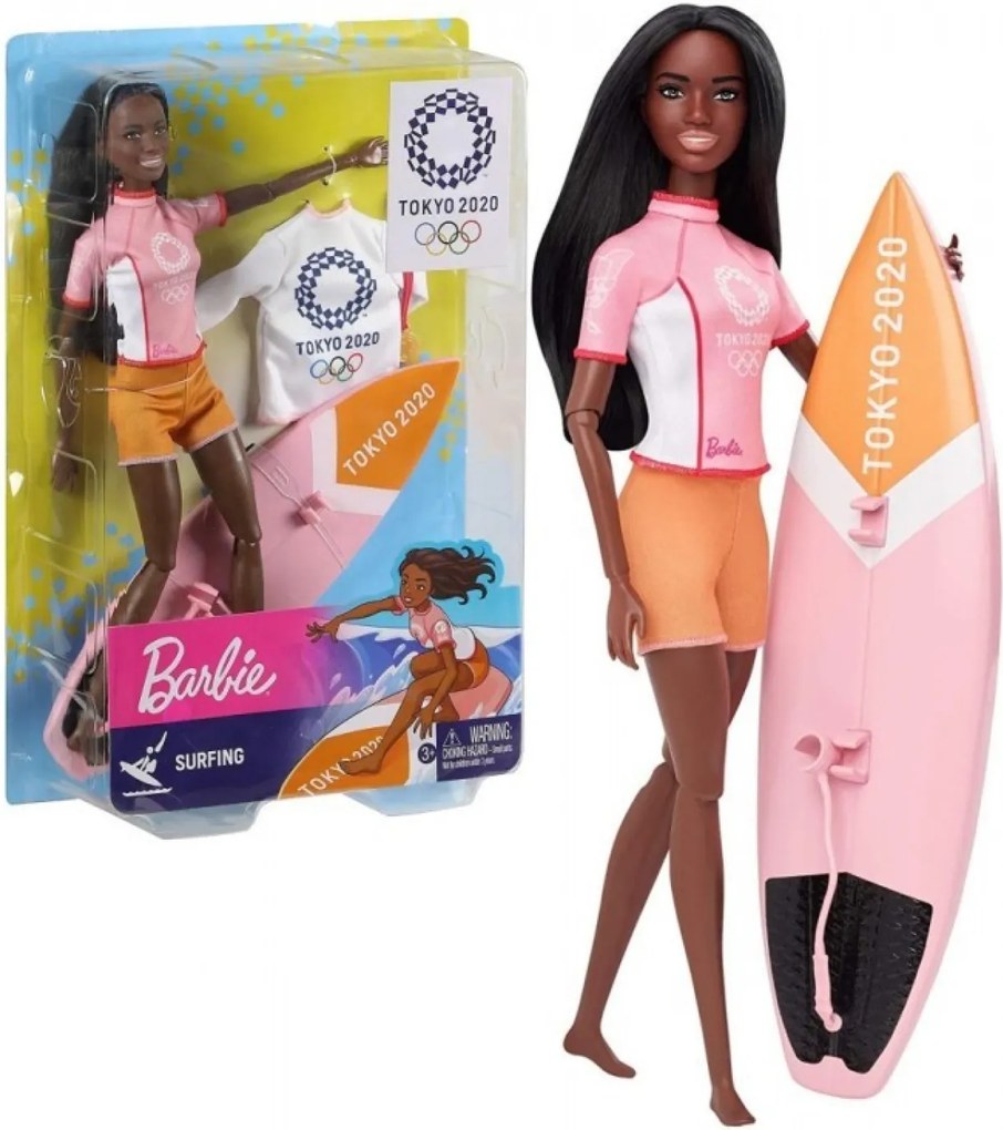Mattel barbie surfing tokyo 2020, gjl76