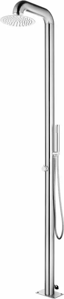 Zahradní sprcha s šedou základnou 230 cm nerezová ocel 3070794