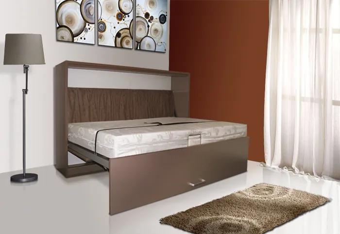 Nabytekmorava Výklopná postel VS1056P, 200x90cm barva lamina: buk/bílá, nosnost postele: standardní nosnost
