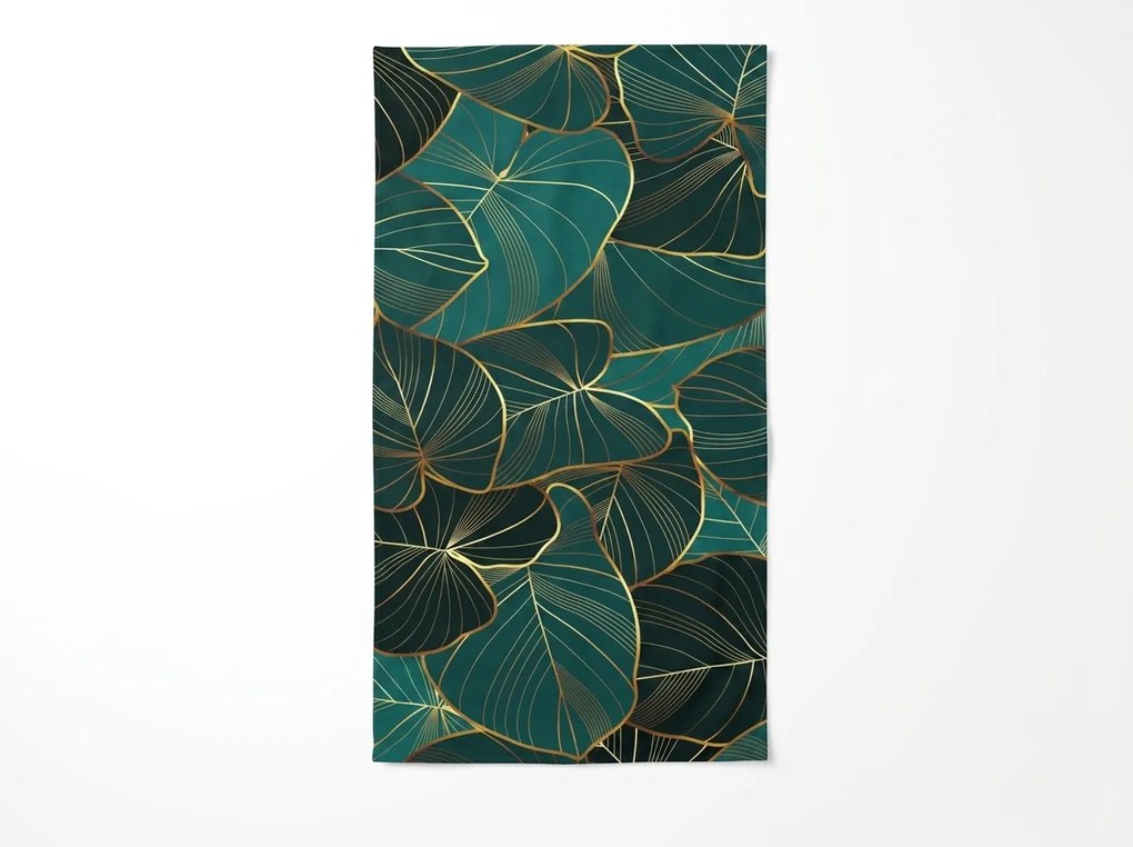 Rychleschnoucí XXL plážová osuška VERDARA zelená 150 x 210 cm, 100% mikrovlákno