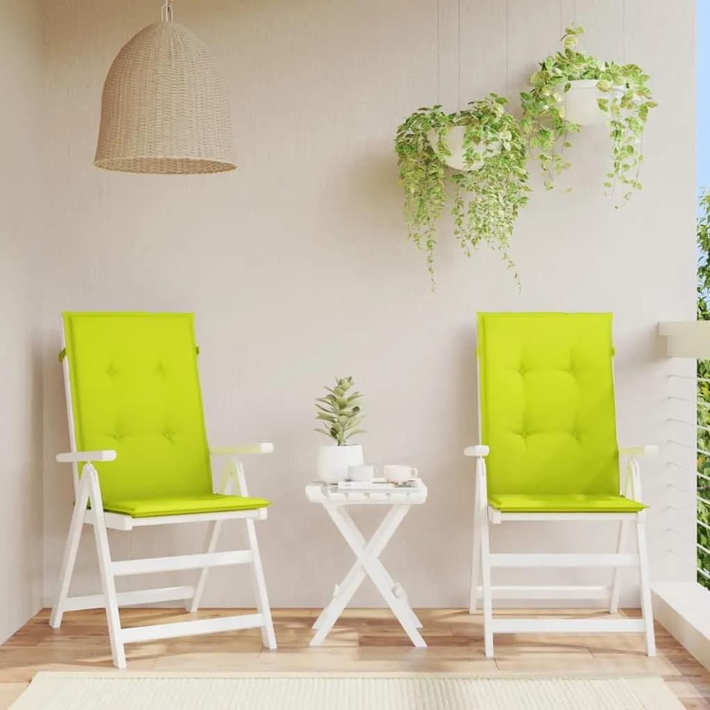 vidaXL Podušky na židli vysoké opěradlo 2 ks 120x50x3 cm textil [361268] Barva: Jasně zelená