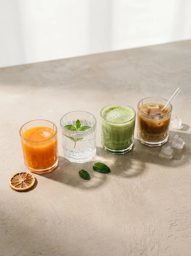 Sinsay - Sada sklenic s reliéfním vzorem 4 pack - clear