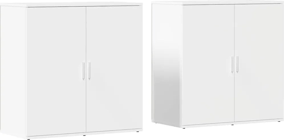 Příborníky 2 ks bílé 79 x 38 x 80 cm kompozitní dřevo 3276602