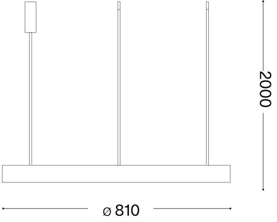 Ideal Lux - LED Lustr na lanku GEMINI LED/59W/230V pr. 81 cm CRI 90 zlatá