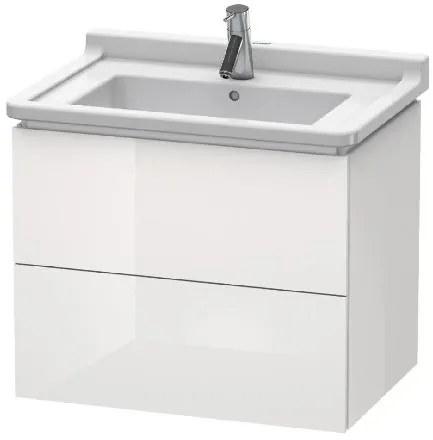 Duravit L-Cube - Umyvadlová skříňka 56x67x47 cm, 2 zásuvky, lesklá bílá LC626402222