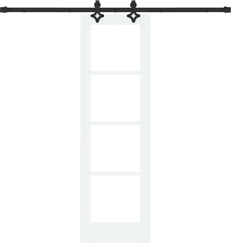 Posuvné dveře ORKDAL 61 x 198,5 cm Masivní borové dřevo a sklo 3332182