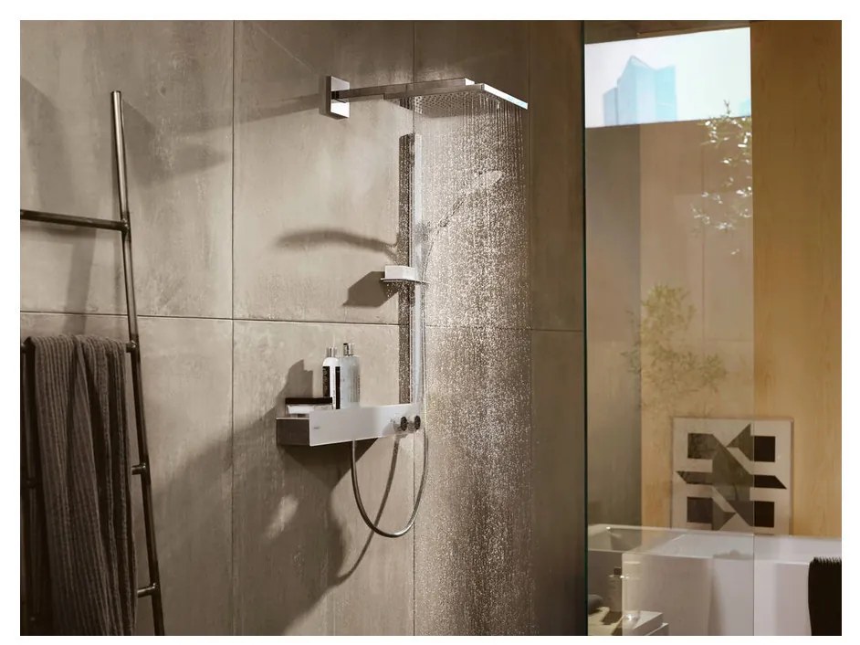 Hansgrohe Raindance E - Horní sprcha 300 1jet se sprchovým ramenem, matná černá 26238670