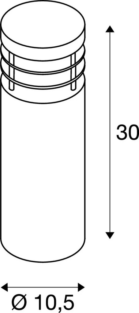 LA 230063 Venkovní svítidlo VAP SLIM 30cm 230V E27 20W IP44 - BIG WHITE (SLV)
