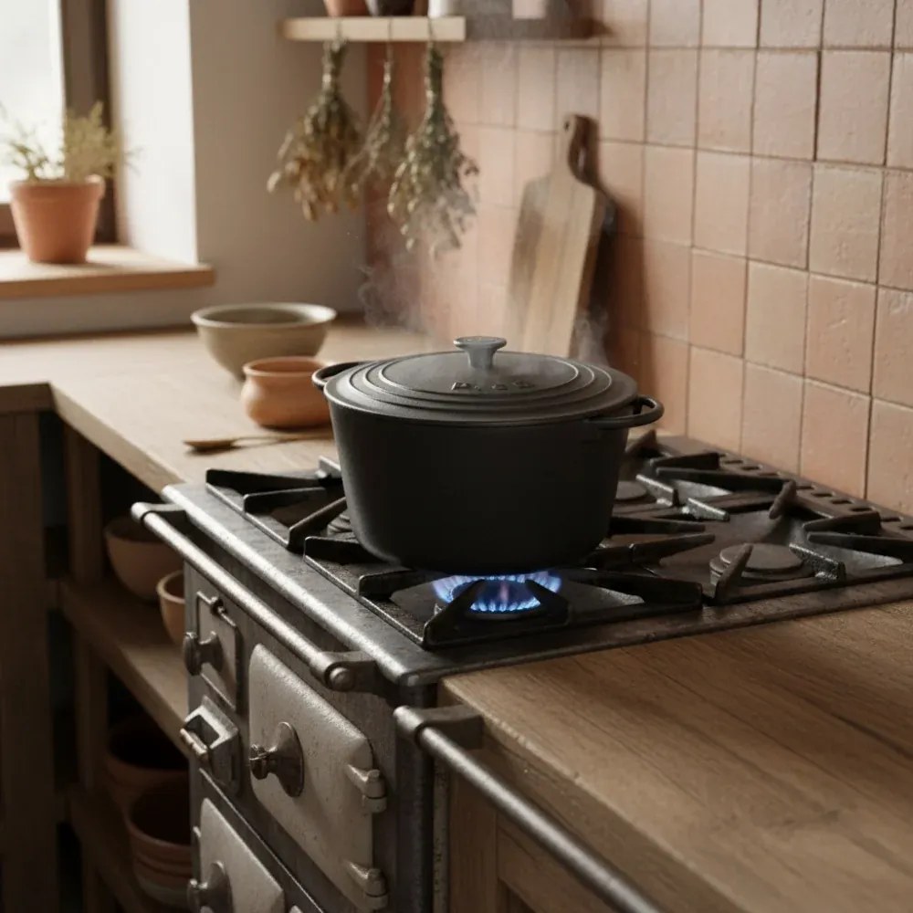 PLAMEN Litinový hrnec s víkem 8,6 l