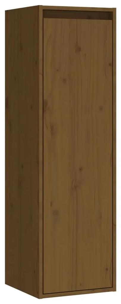 Nástěnná skříňka medově hnědá 30 x 30 x 100 cm masivní borovice - Default Title