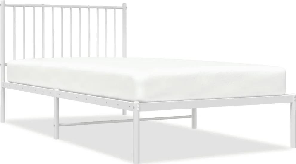 vidaXL Kovový rám postele s čelem 100 x 200 cm [350926] Barva: Černá