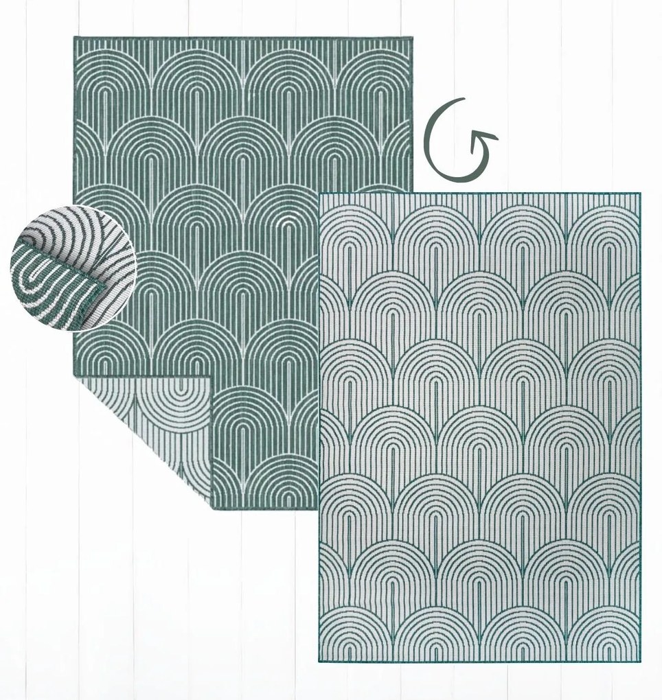 Hanse Home, Kusový koberec Pangli 105853 Green – na ven i na doma, 200x290, zelená, chodba / předsíň