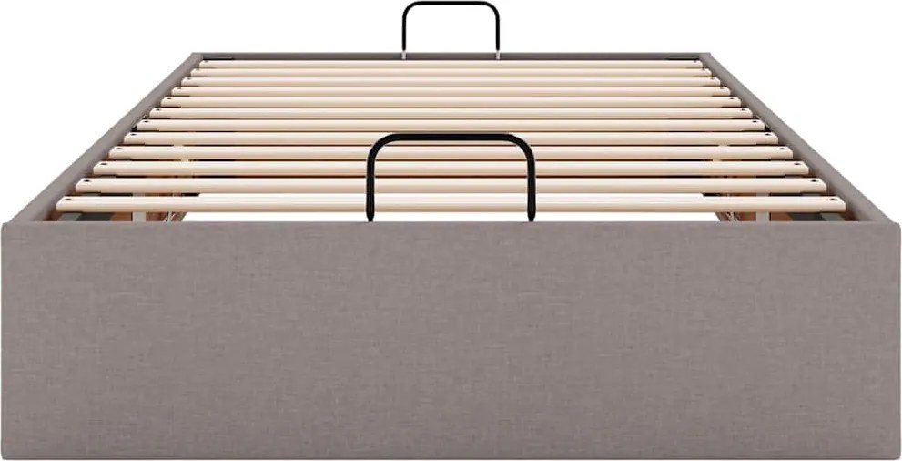 Osmanský rám postele bez matrací taupe 80x200 cm textil 3310837