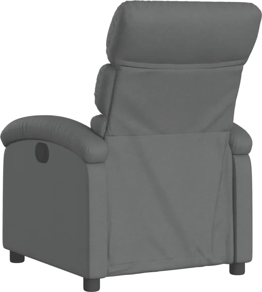 Elektrické polohovací křeslo tmavě šedé textil 3203955