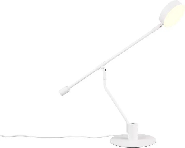 Matně bílá LED stolní lampa s ohybatelnou konstrukcí (výška 64 cm) Manduro – Trio