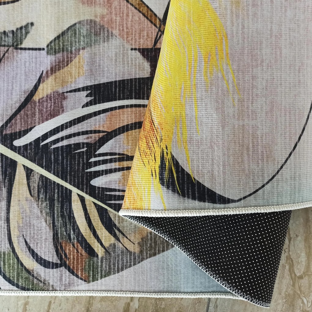 DY Moderní koberec s motivem listů Horeca-New 124 Rozměr: 60x100 cm