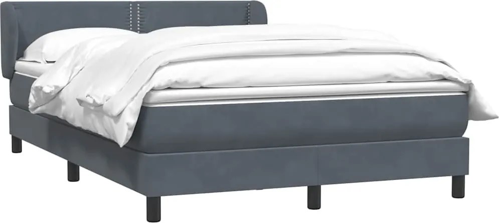 Box spring postel s matrací tmavě šedá 160x210 cm samet 3317446