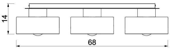 Stropní svítidlo MARTI 3xE27/15W/230V bílá/chrom
