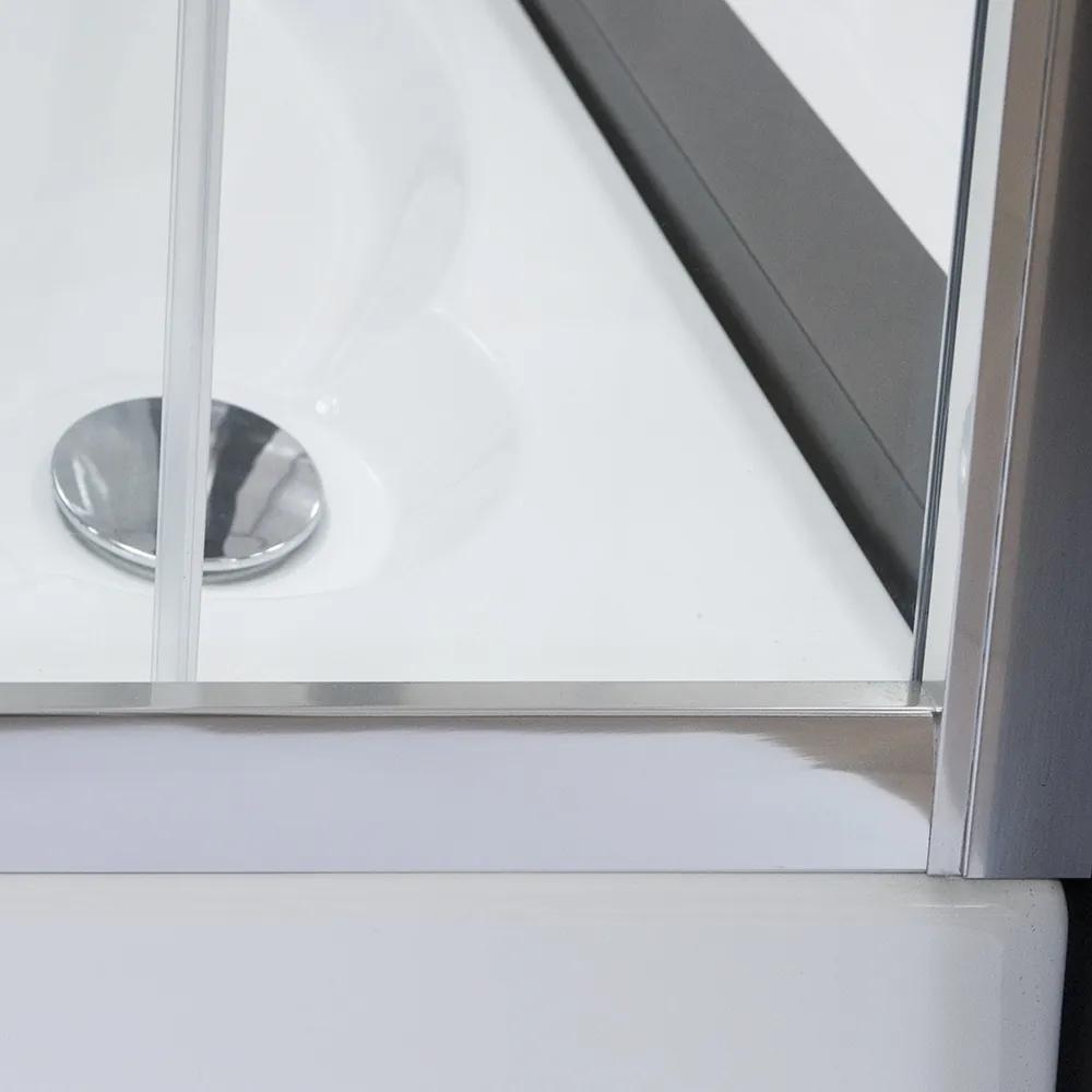 Roth LEGA LINE LLDO1 Jednokřídlé sprchové dveře pro instalaci do niky 90 cm Profil: Lesk, Sklo: Hladké čiré